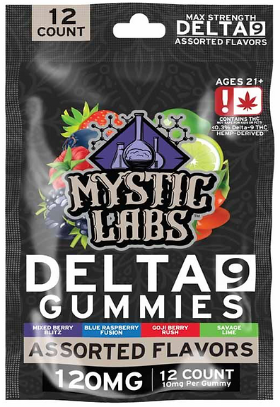 MYSTIC LABS 𝚫9 THC 10mg Gummies 12 Count – Pure Health Alternatives